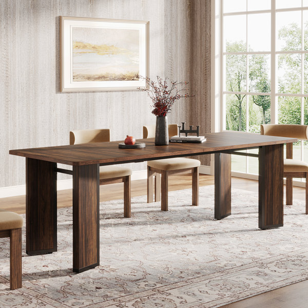 Millwood Pines Chrystalyn 78.8 Inch Rectangular Dining Table for 6-8 People, Extra Long Dining ...